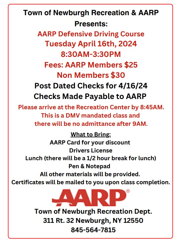 Town of Newburgh Recreation Department - Information & Forms